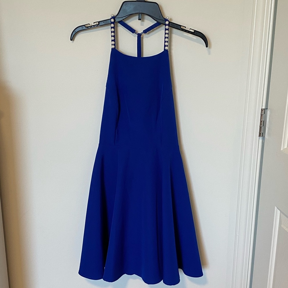 Adore You Royal Blue, Open Back Dress - Gem